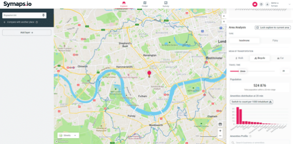 Isochrone map : drawing and analyzing isochrones