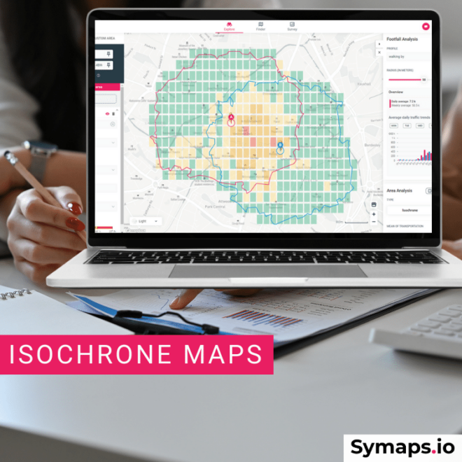 Isochrone map : drawing and analyzing isochrones